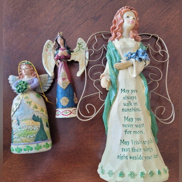 Accents | 3 Angels Irish Blessing And Shamrocks Lovely Faces And ...